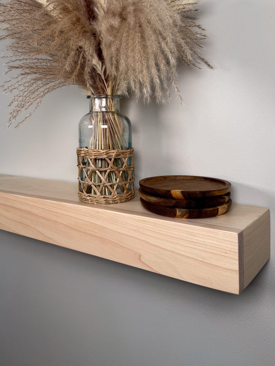 3" Thick Maple Floating Shelf – WoodCoreConcepts
